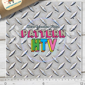 12x12 HTV Diamond Metal Floor Plate Printed Vinyl, Pattern HTV, Iron on ...