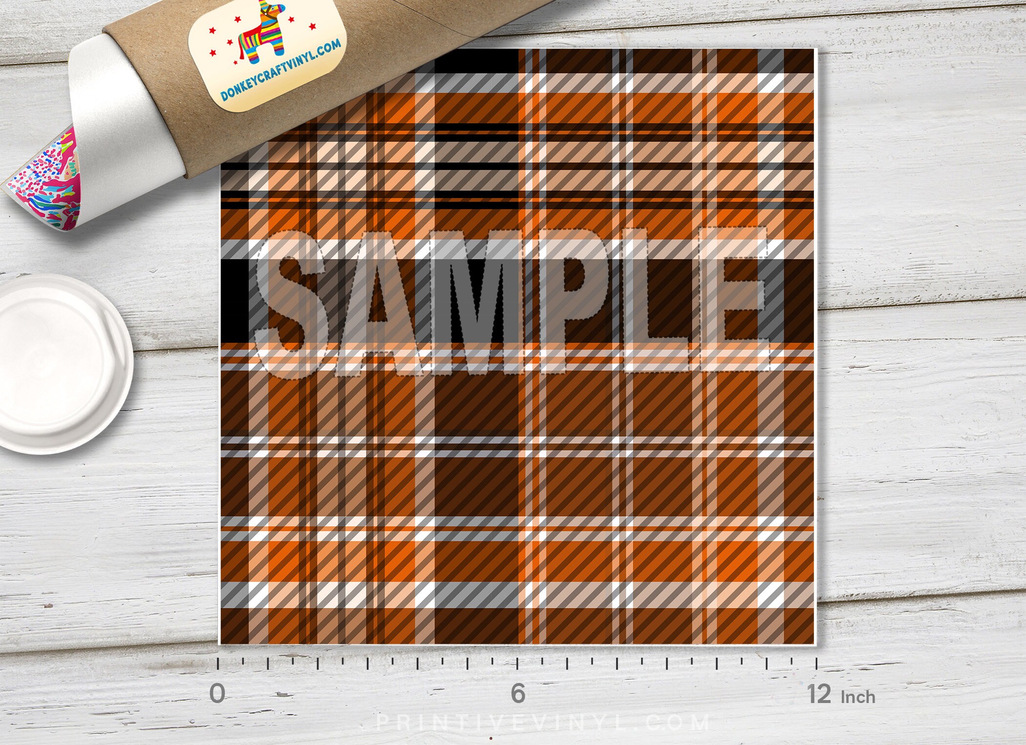 Halloween Tartan Plaid Printed HTV, Pattern Vinyl, Pattern HTV, Glitter ...