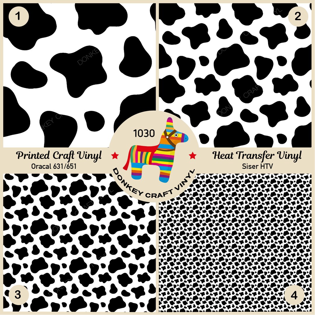 Patterned Vinyl | Cow Printed HTV, Animal Print,adhesive Craft Vinyl ...