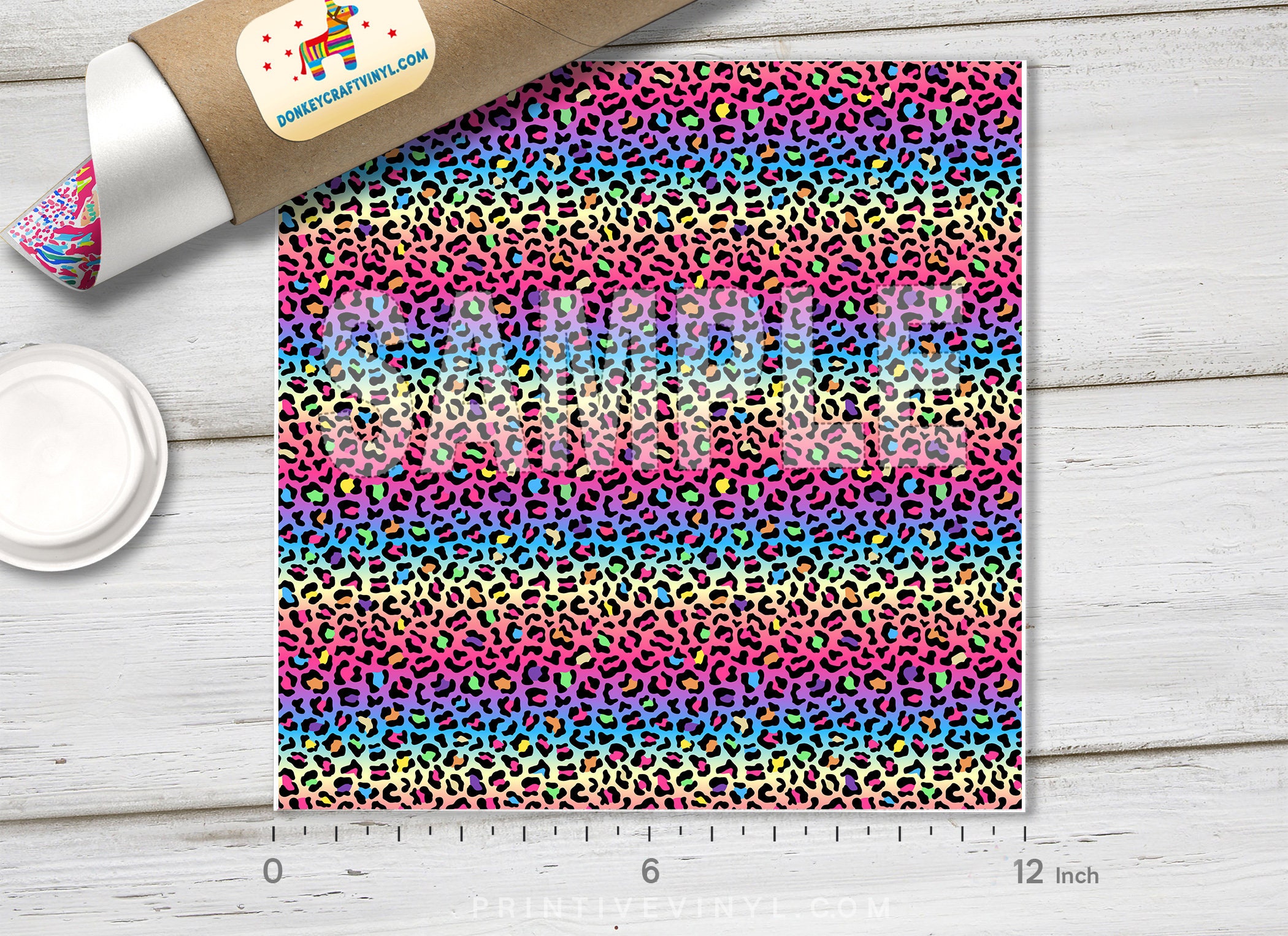 Rainbow Leopard Cheetah Animal Printed HTV Patterned Vinyl | Etsy