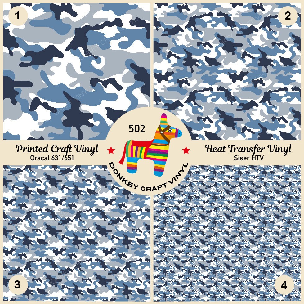 Military Camouflage Printed HTV Pattern Vinyl Iron on Vinyl | Etsy