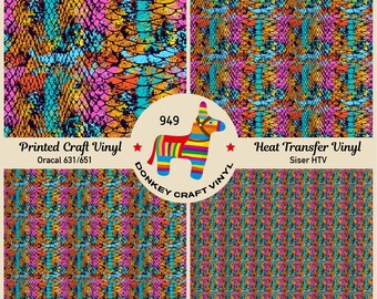 Patterned Vinyl, Colorful Stars Printed Vinyl, Adhesive Vinyl, Heat ...