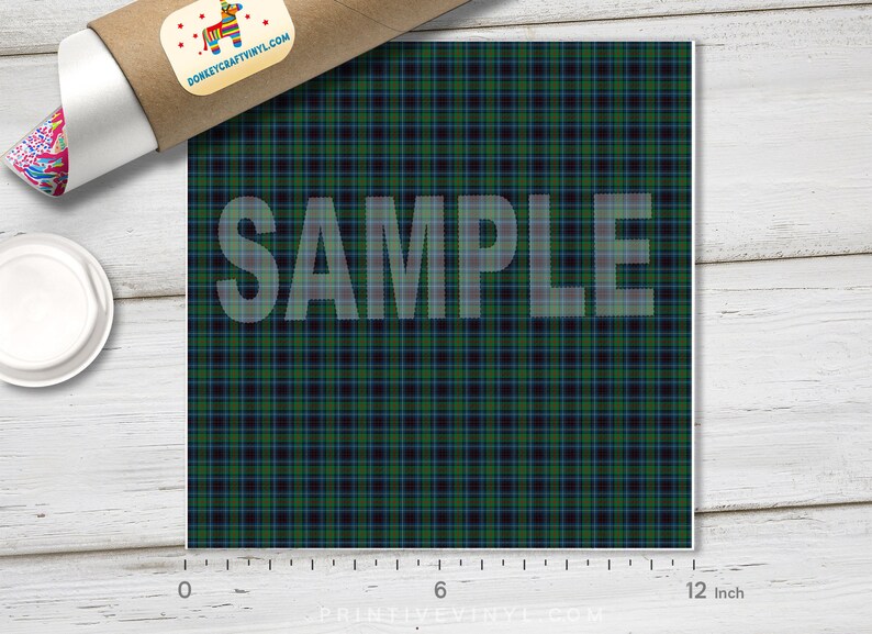 Green Check Plaid Printed HTV, Pattern HTV, Pattern Vinyl, Glitter HTV ...