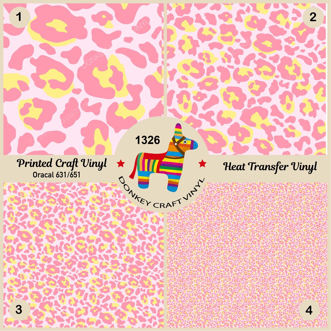 Pastel Leopard Cheetah Animal Printed HTV, Patterned Vinyl, Iron on ...