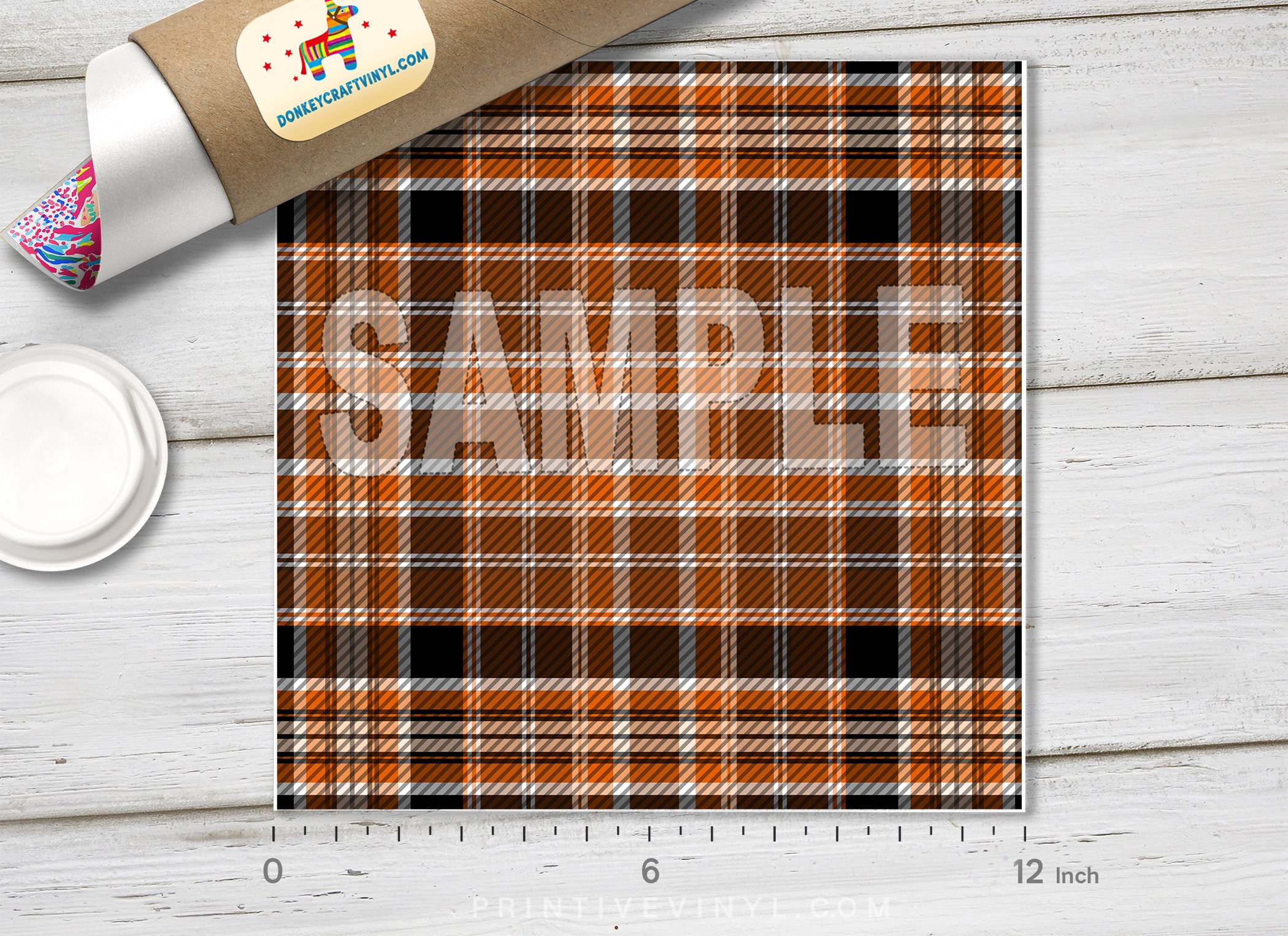 Halloween Tartan Plaid Printed HTV, Pattern Vinyl, Pattern HTV, Glitter ...