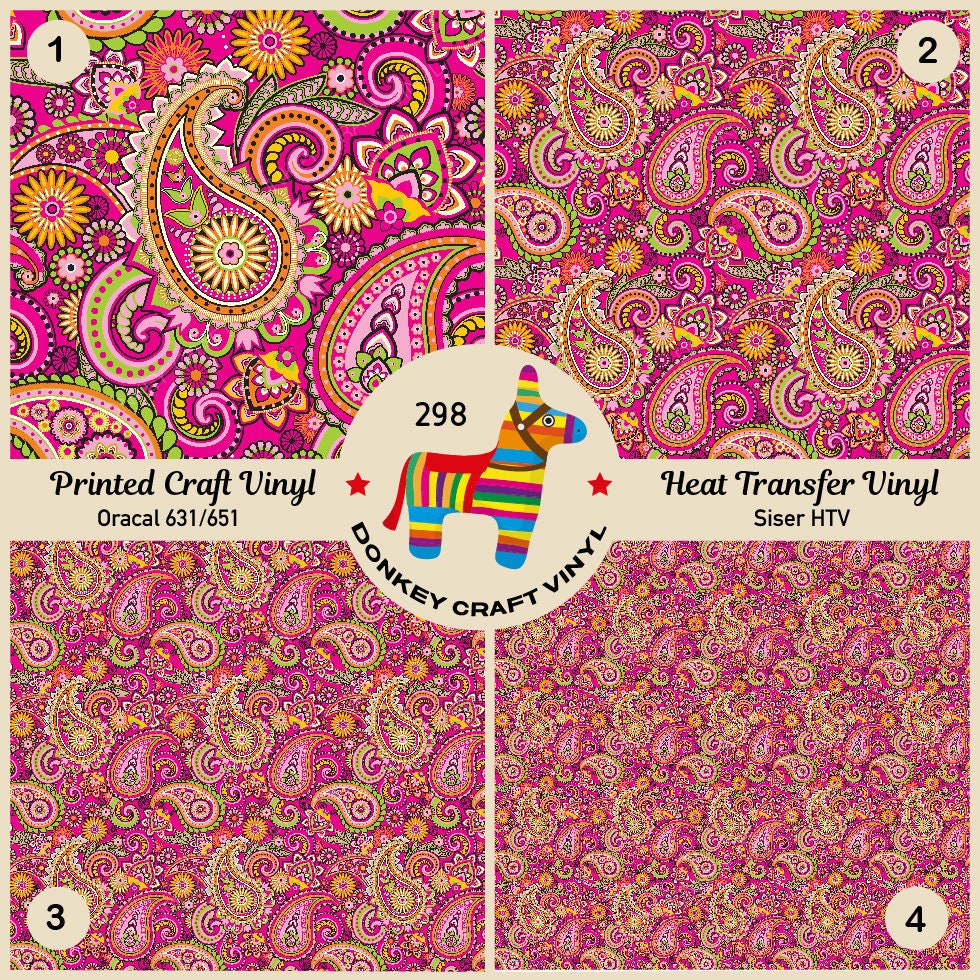 Ethnic Paisley Printed HTV, Pattern Vinyl, Patterned HTV, Iron on Vinyl ...