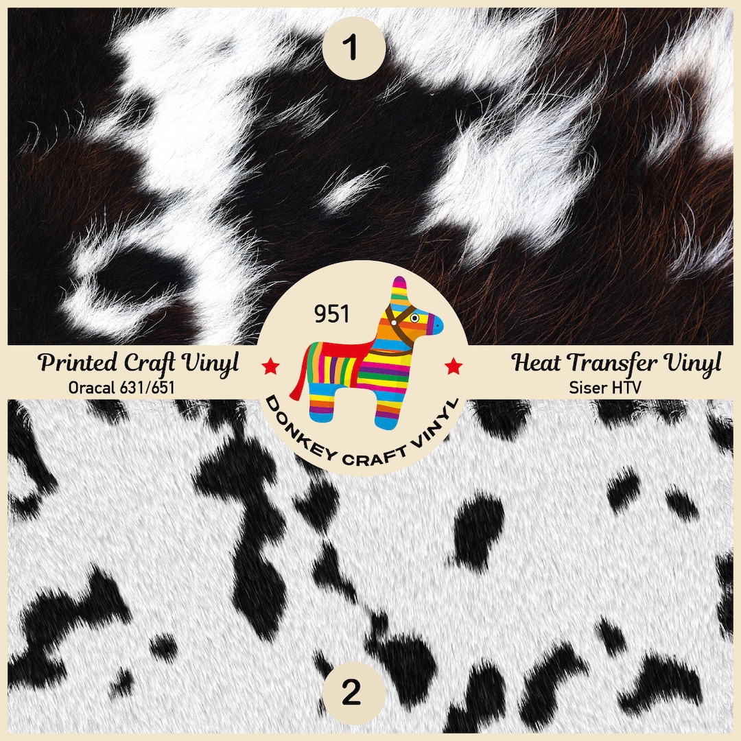 Patterned Vinyl | Cowhide Printed HTV, Animal Print, Adhesive Craft ...