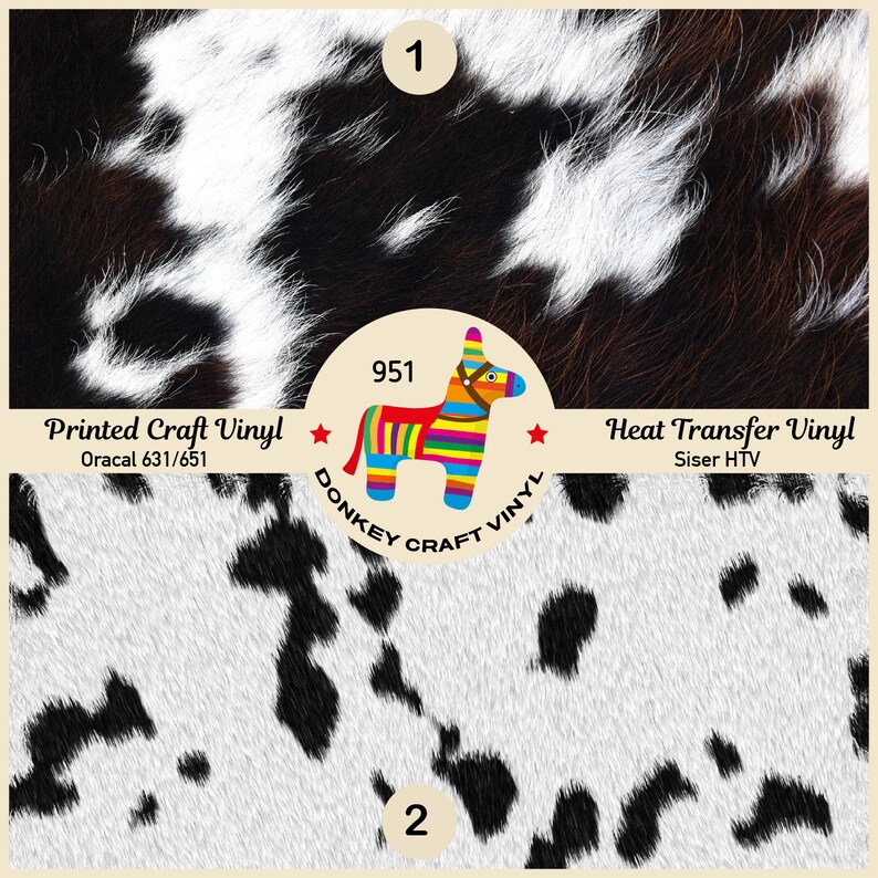 Patterned Vinyl | Cowhide Printed HTV, Animal Print, Adhesive Craft ...