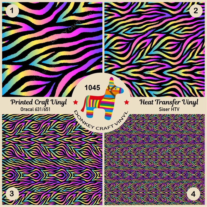 Rainbow Zebra Print - Etsy