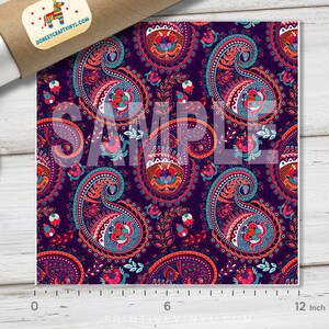 Paisley Printed Vinyl Pattern HTV Patterned Vinyl Iron on - Etsy