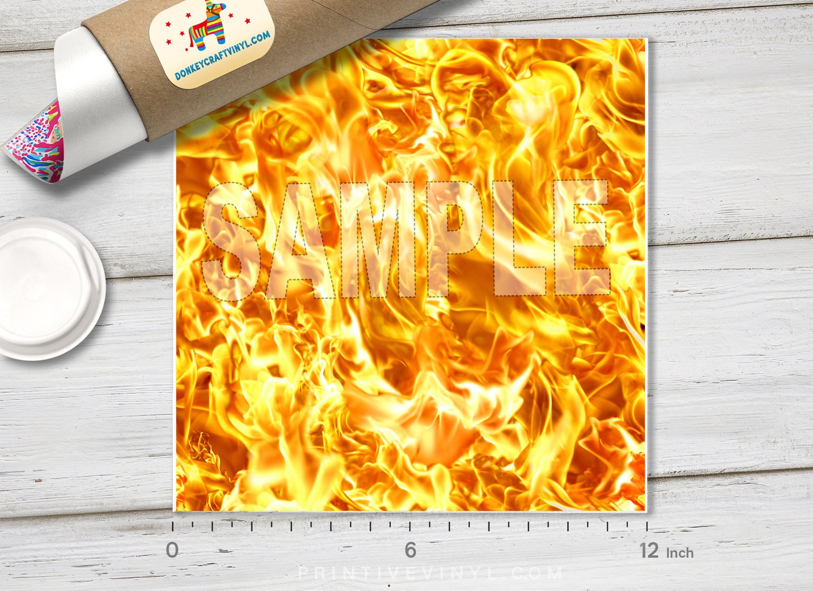 Blaze Fire Flame Printed HTV, Pattern Vinyl, Iron on Vinyl, Printed ...