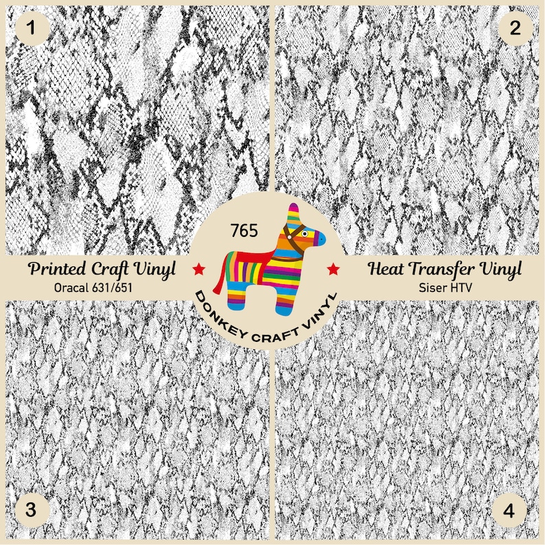 Patterned Vinyl Python Skin Snake Skin Printed HTV | Etsy