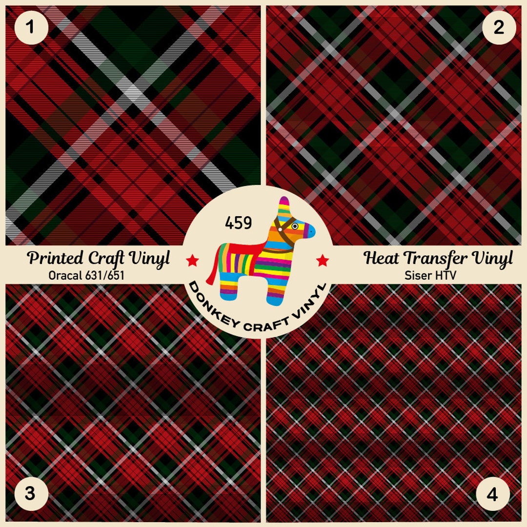 Tartan Plaid Printed HTV, Pattern HTV, Pattern Vinyl, Iron on Vinyl ...