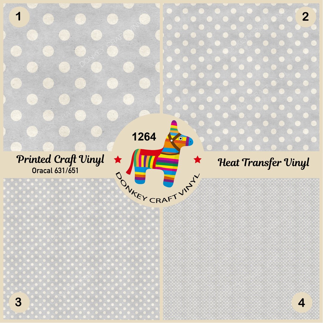 Polka Dots, Dotted Pattern Printed HTV, Pattern Vinyl, Iron on Vinyl ...