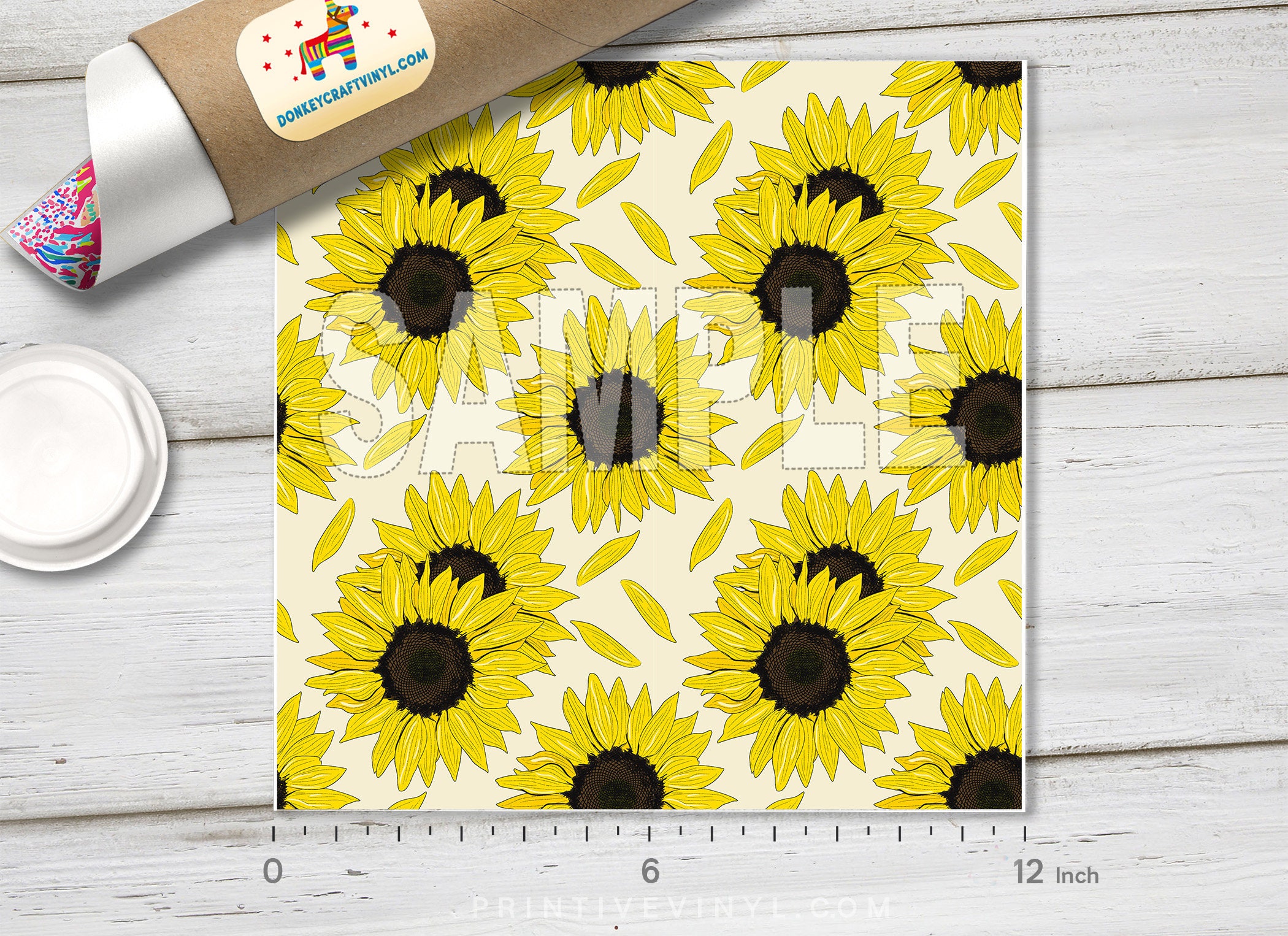 Yellow Sunflowers Printed HTV Pattern Vinyl Patterned HTV - Etsy