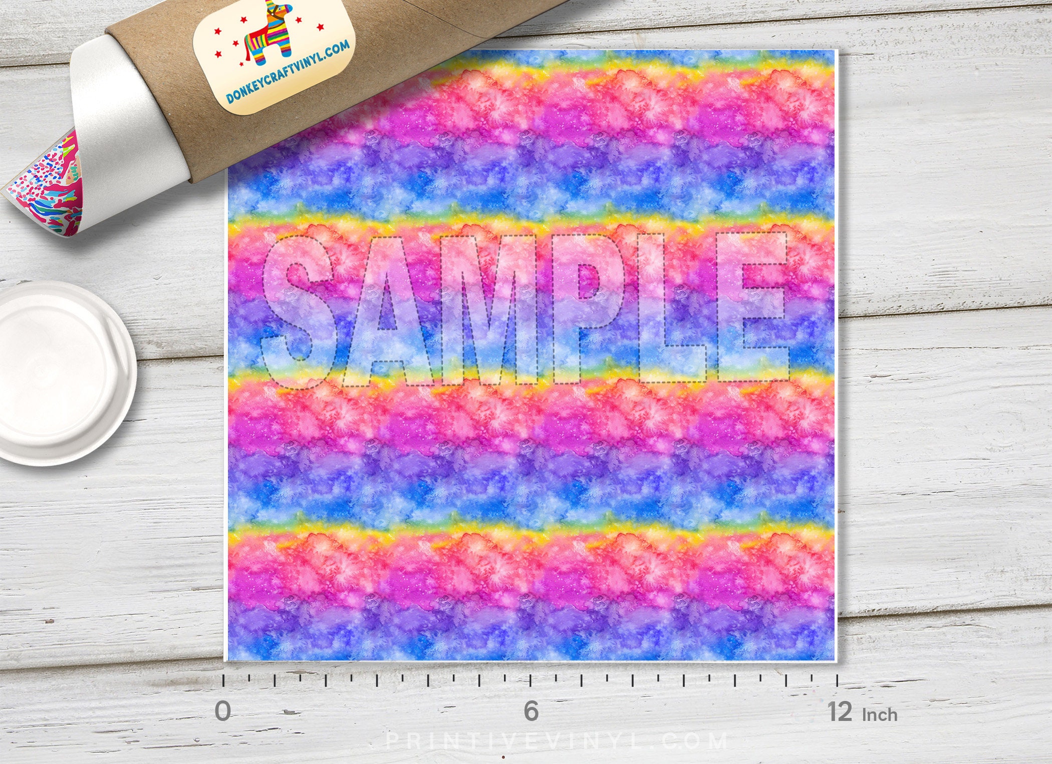 Rainbow Ombre Watercolor Printed HTV Pattern Vinyl Iron on - Etsy
