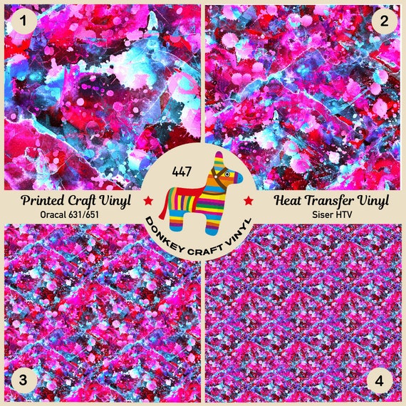 Watercolor Abstract Splatter Printed HTV Pattern Vinyl Siser | Etsy