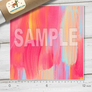 Abstract Pink Painted Printed HTV, Pattern Vinyl, Iron on Vinyl ...