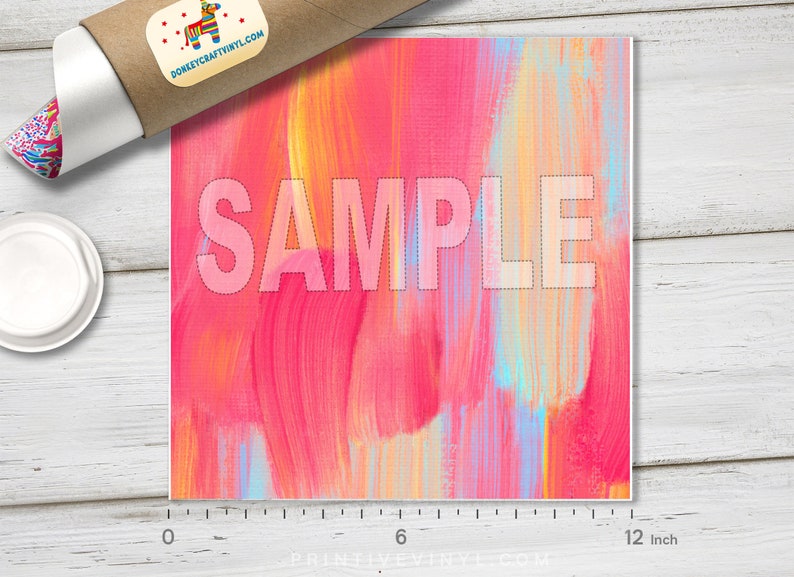 Abstract pink painted Printed HTV Pattern Vinyl Iron on | Etsy