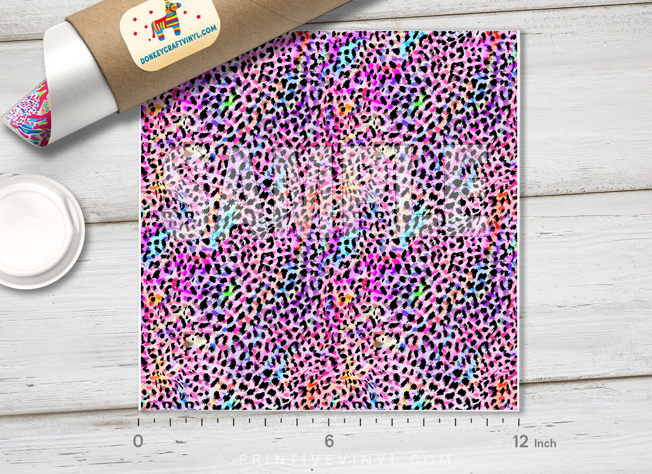 Pastel Ombre Leopard Printed HTV Iron On Adhesive Craft - Etsy
