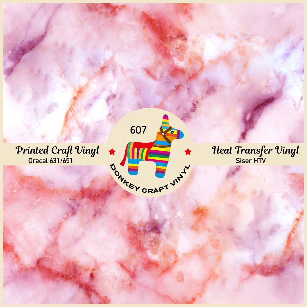 Pink Marble Pattern Printed HTV, Patterned HTV, Iron on Vinyl, Glitter ...