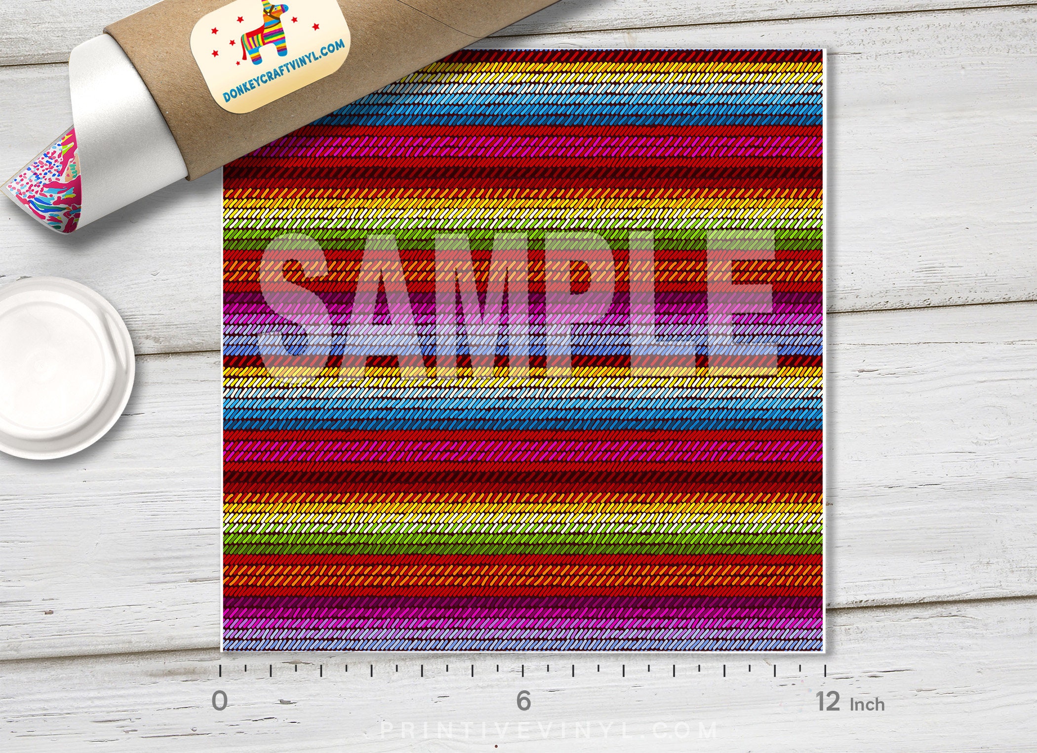 Mexican Serape Fabric Blanket Pattern Vinyl, Printed HTV, Iron on Puff ...
