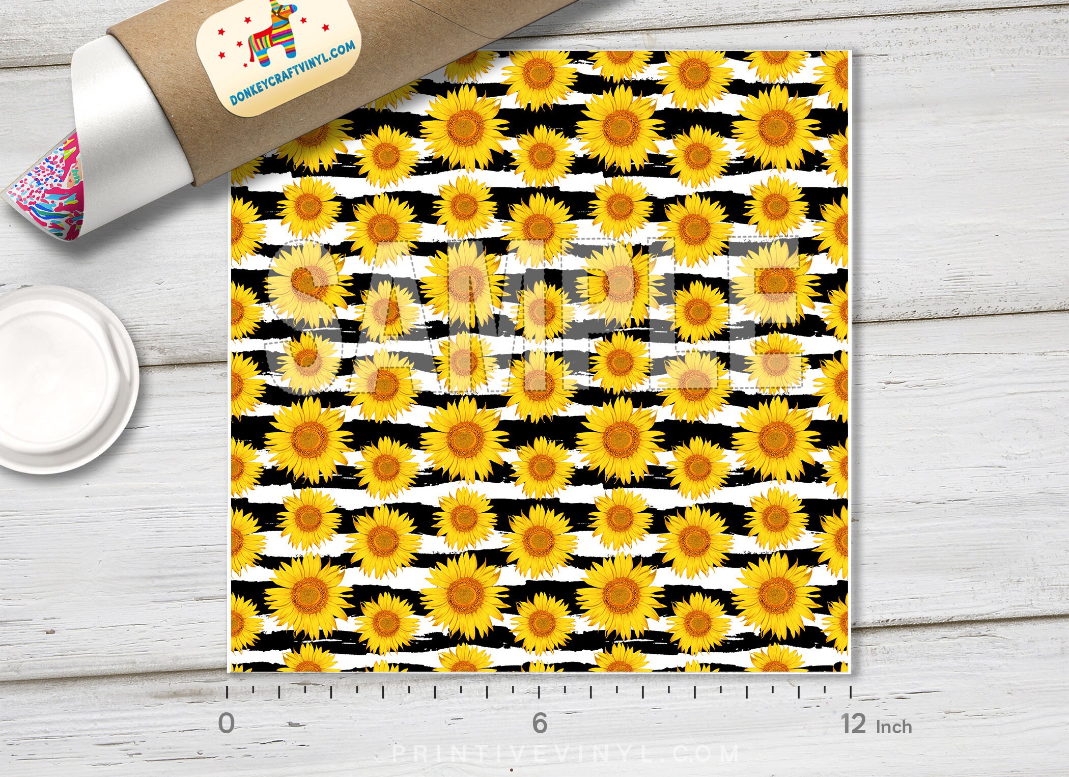 Sunflowers Printed HTV Pattern Vinyl Iron on Patterned HTV | Etsy