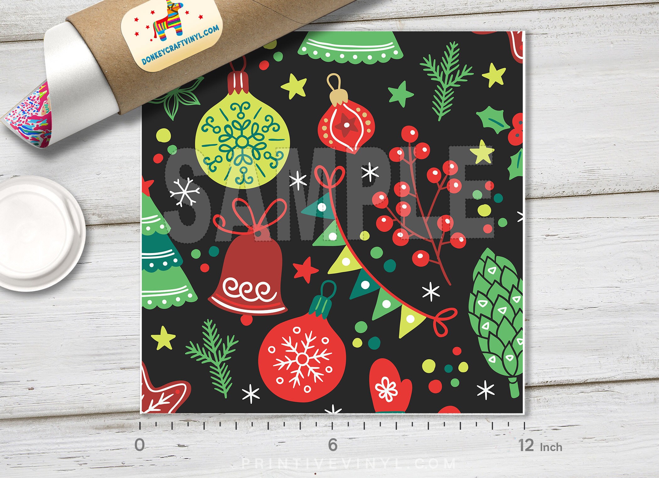 Christmas Holiday Printed HTV Pattern Vinyl Siser Heat - Etsy