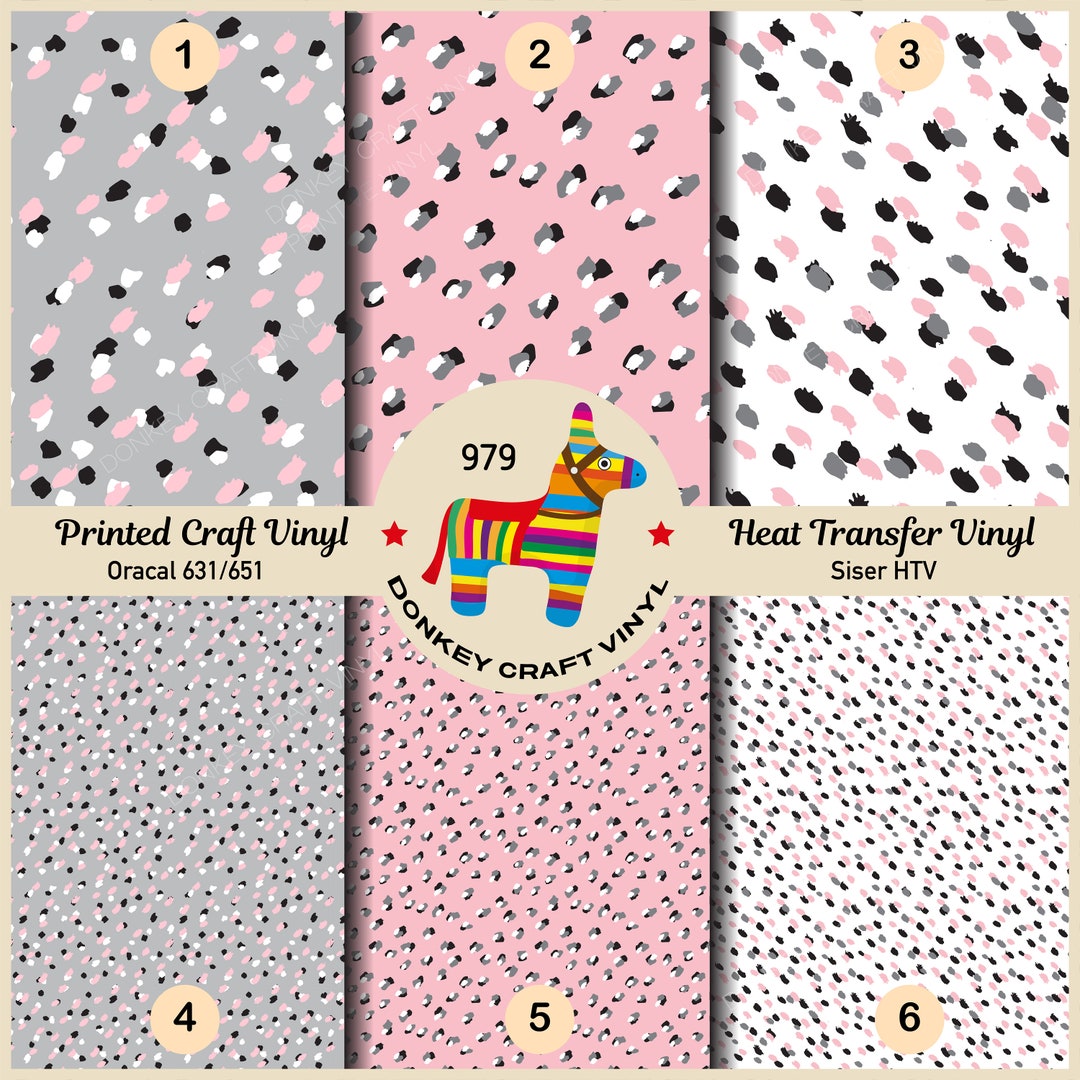 Modern Leopard Animal Print Printed HTV, Iron on Pattern HTV, Faux ...