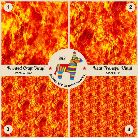 Blaze Fire Flame Printed HTV Pattern Vinyl Iron on Vinyl | Etsy