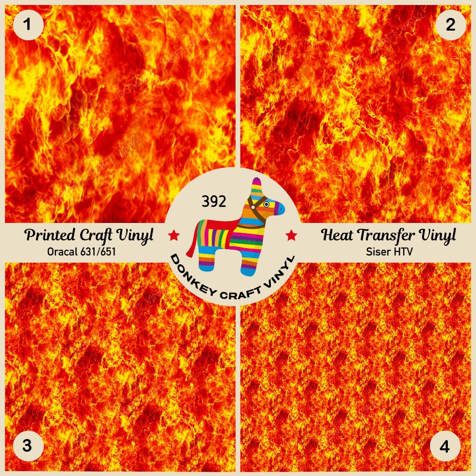Blaze Fire Flame Printed HTV Pattern Vinyl Iron on Vinyl - Etsy