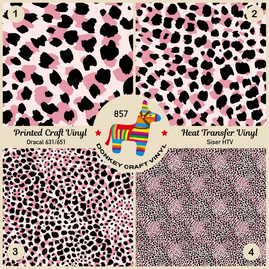 Patterned Vinyl | Pink Leopard Printed HTV, Iron On, Adhesive Craft ...
