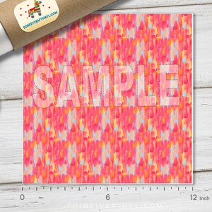 Abstract Pink Painted Printed HTV, Pattern Vinyl, Iron on Vinyl ...
