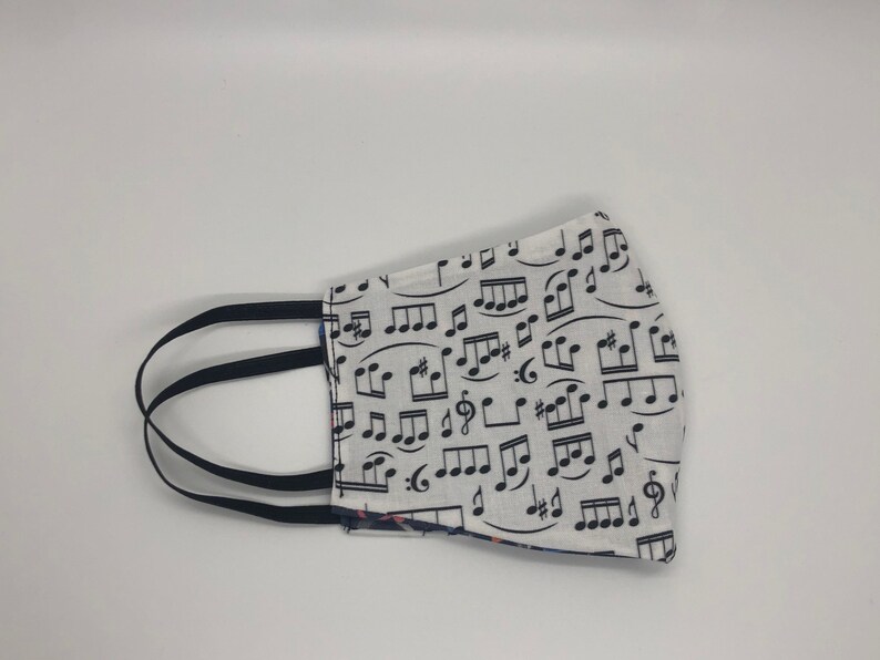 Piano mask music notes face mask piano teacher gift black | Etsy
