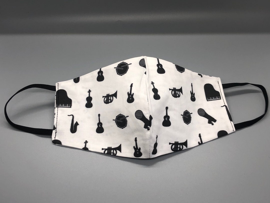 Piano Mask, Guitar Mask, Music Notes Mask, Musician Mask, Drum Mask ...