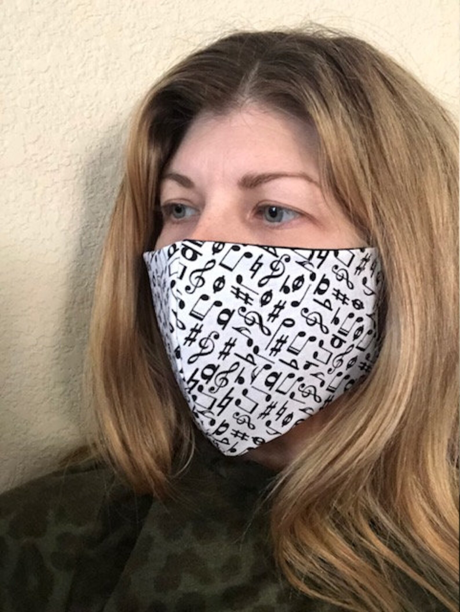 Piano Mask Music Notes Face Mask Piano Teacher Gift Black - Etsy