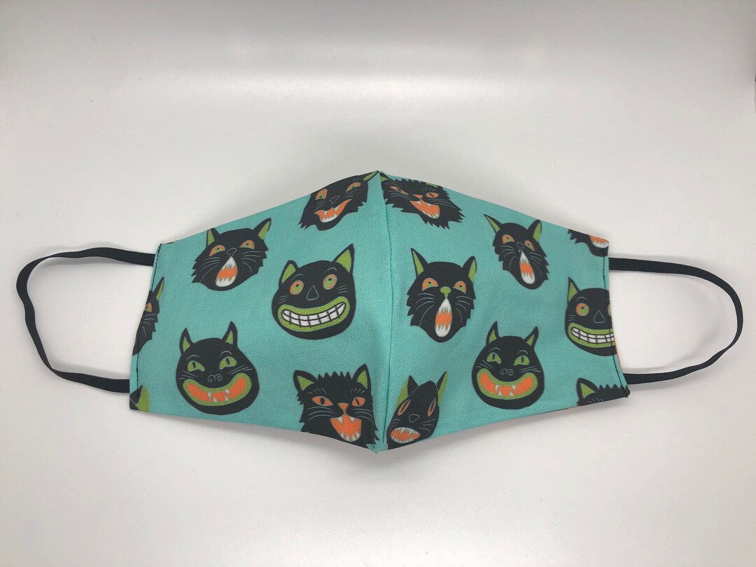 Scary Cat Mask, Funny Cat Mask, Black Cat Mask, Vet Tech Mask, Horror ...