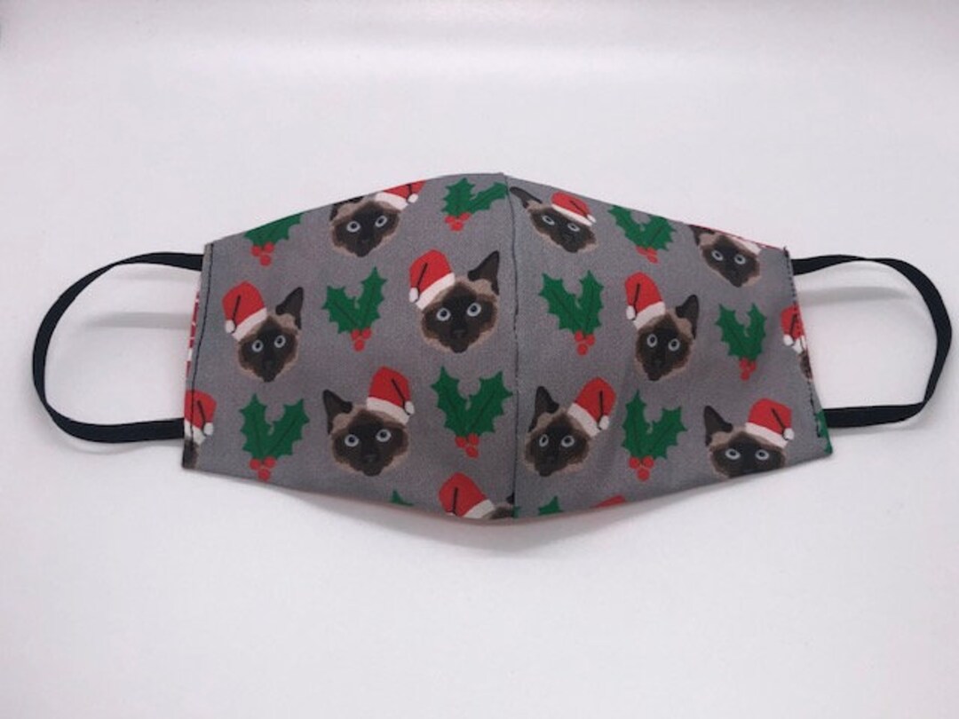 Siamese Cat Cat Mask Christmas Cat Mask Holiday Cat Mask - Etsy