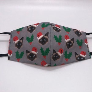 Siamese Cat Cat Mask Christmas Cat Mask Holiday Cat Mask - Etsy
