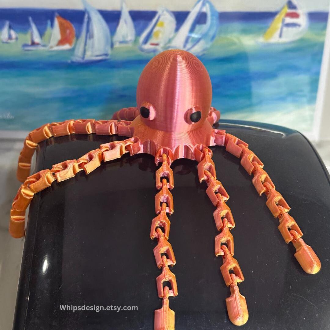 Octopus Desk Toy, Cute Octopus, Octopus Gift, Ocean Theme Decor ...