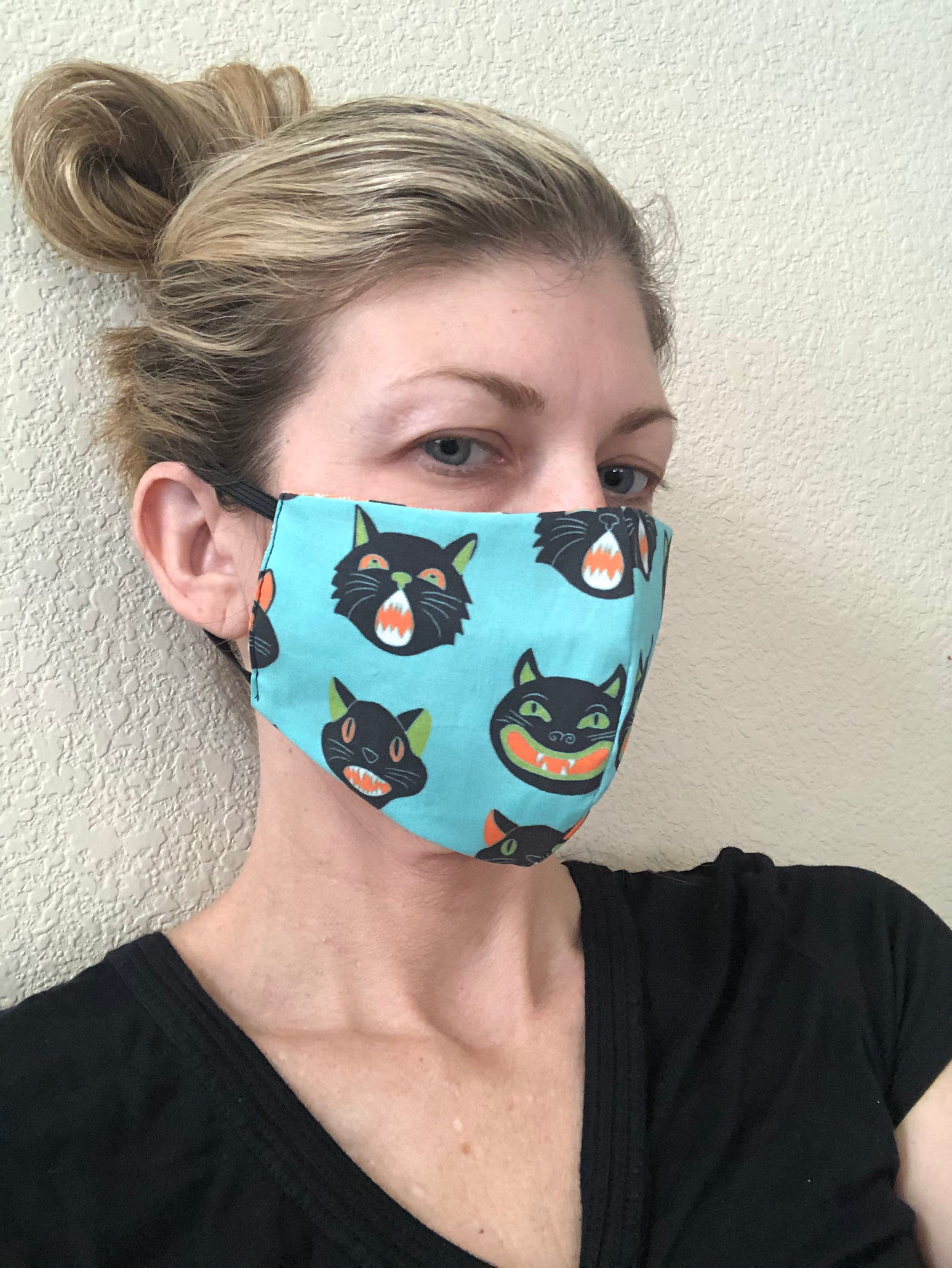 Scary Cat Mask Funny Cat Mask Black Cat Mask Vet Tech Mask - Etsy