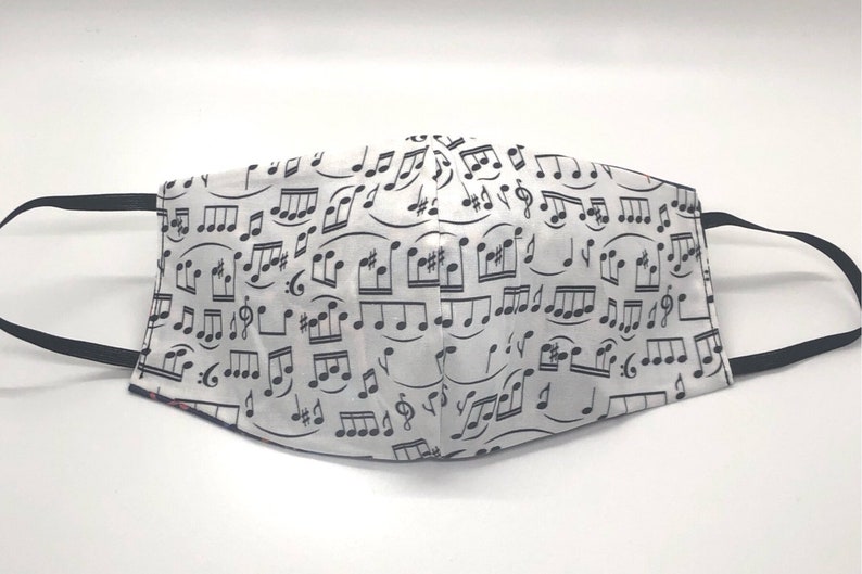 Piano mask music notes face mask piano teacher gift black | Etsy