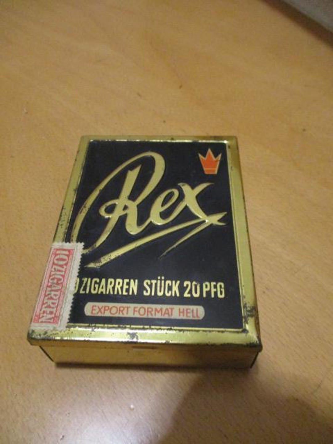 Rex, Tin Can, Cigar Box, Vintage, Export, Brand, Gold-colored - Etsy