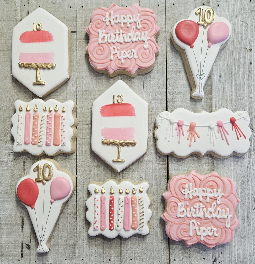 Birthday Cookies, Birthday Party, Her Birthday, Girl Birthday, Pink ...