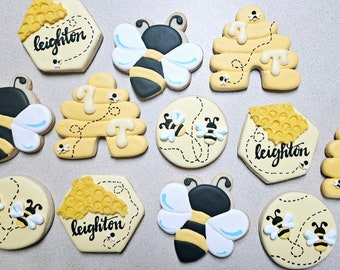 What Will It Bee 12 Sunflower and Bumblebee Cookies - Etsy