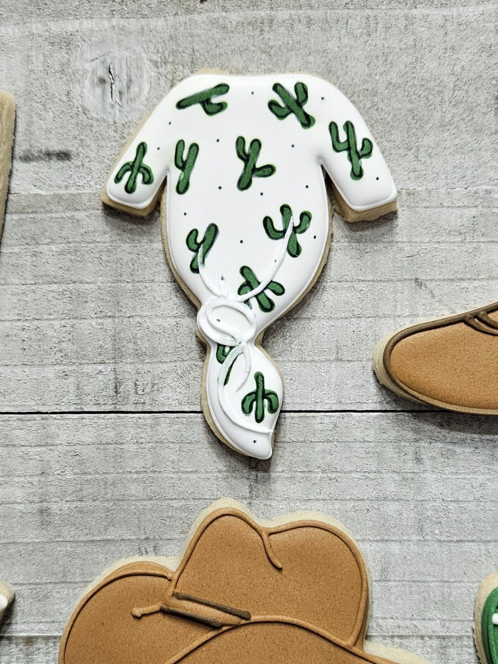 Western Theme Iced Cookies, Cowboy Boots, Cactus, Little Cowboy, (1 ...