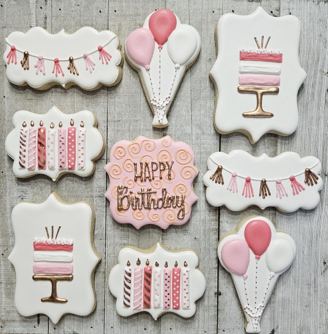 Birthday Cookies, Birthday Party, Her Birthday, Girl Birthday, Pink ...