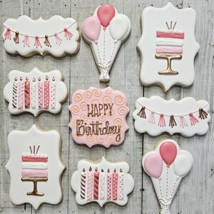 Birthday Cookies, Birthday Party, Her Birthday, Girl Birthday, Pink ...