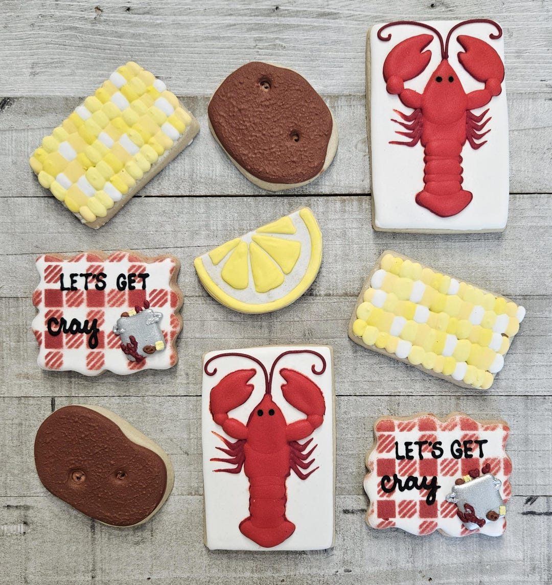 CRAWFISH BOIL Cookies, Seafood Boil Cookies, Crawfiah Boil Party ...