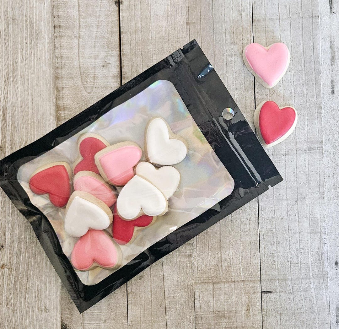Mini Heart Cookies, Hearts, Valentines Day, 1 Dozen - Etsy